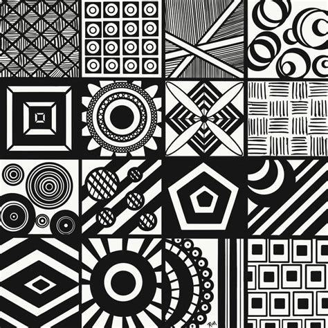 Geometric Zentangle Pattern Art
