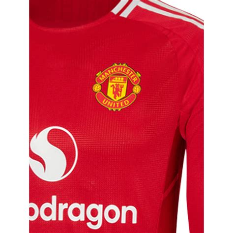Adidas เสื้อแข่งผู้ชายทีมแมนเชสเตอร์ ยูไนเต็ด Long Sleeve ชุดเหย้า เกรด Authentic ฤดูกาล 2024 25
