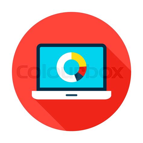 Data Analytics Flat Circle Icon Stock Vector Colourbox