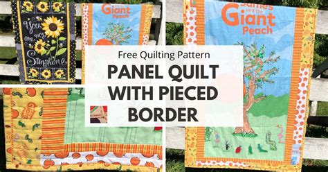 Pieced Border Panel Quilt With Free Pattern