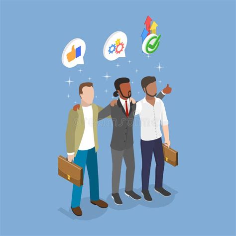 3d Isometric Flat Vector Illustration Of Affiliation Motivation Stock