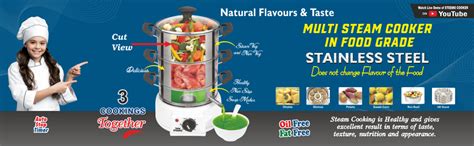 Steemo True And Sure 100 Stainless Steel Model All Ss Multi Steam Cooker Full Stainless Steel