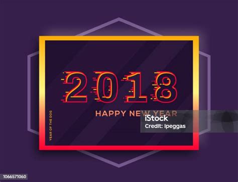 벡터 모션 효과 함께 2018 텍스트 디자인입니다 프레 젠 테이 션 전단지 캘린더 전단지 엽서 및 포스터에 대 한 벡터 일러스트