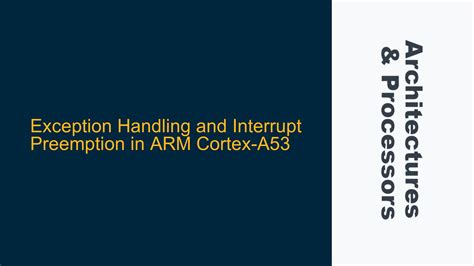 Exception Handling And Interrupt Preemption In Arm Cortex A53 System