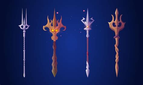 Free Vector Poseidon Or Neptune Magic Fantastic Trident