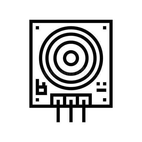 Touch Sensor Module Line Icon Vector Illustration Stock Vector