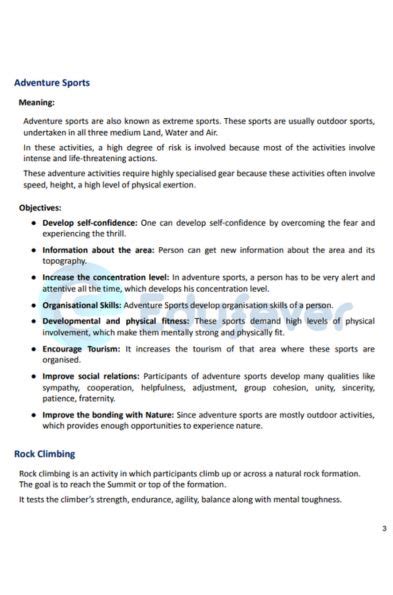 Cbse Class 11 Physical Education Chapter 6 Notes