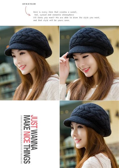 New Women Winter Hat Warm Beanies Fleece Inside Knitted Hats For Woman