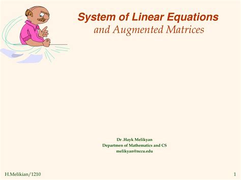 Ppt System Of Linear Equations And Augmented Matrices Powerpoint