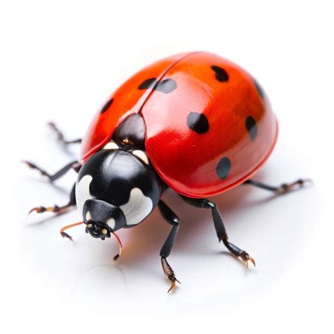 A Ladybug With Black Spots On Its Back Is Shown Premium Ai Generated