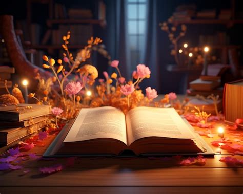 Premium Ai Image Book With A Vibrant Scene Background