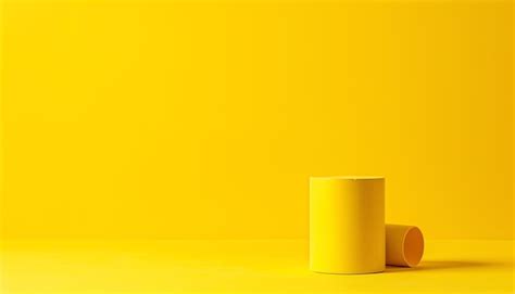 Premium Photo Minimalist Yellow Background