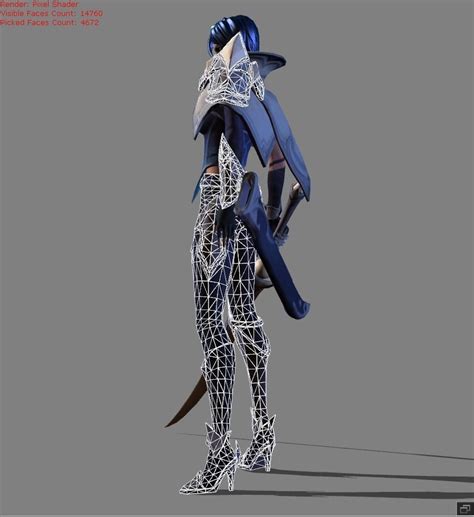 3d Model Benedetta Moonblade Skin Vr Ar Low Poly Cgtrader