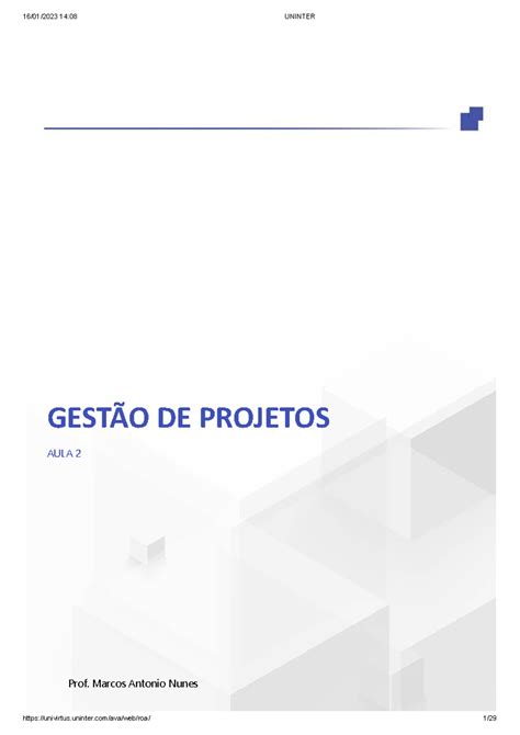 Gestão De Projetos Conceitos GestÃo De Projetos Aula 2 Prof Marcos