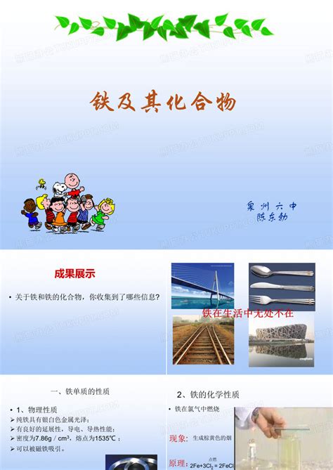铁及其化合物PPT模板下载 编号qdzngmop 熊猫办公