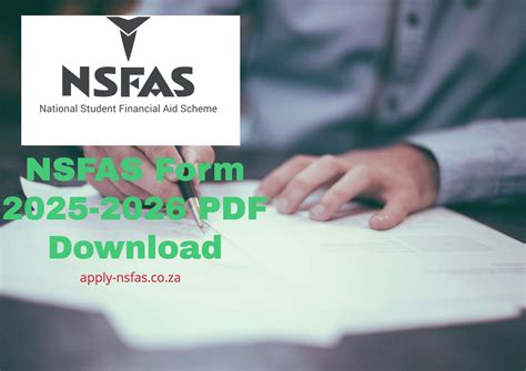 Nsfas Form 2025 2026 Pdf Download Za