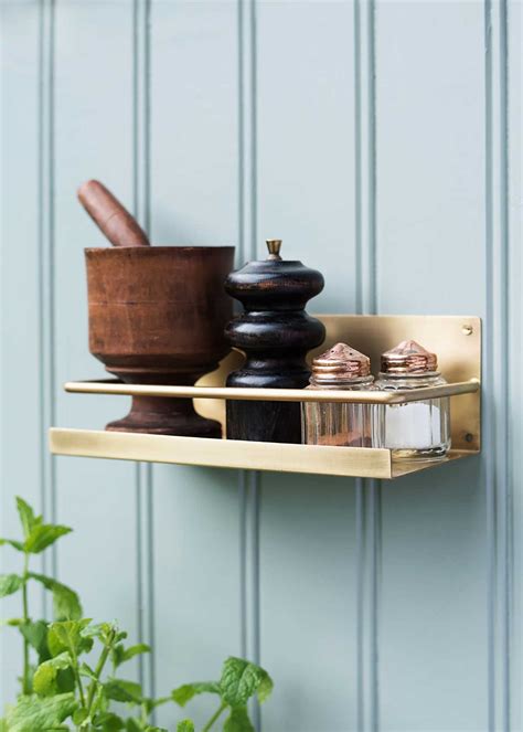 Fog Linen Work Brass Shelf Minzuu