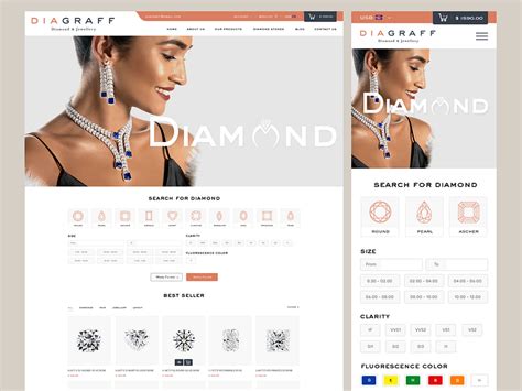 Fully Responsive Diamond Jewellery Ecommerce Website Template By