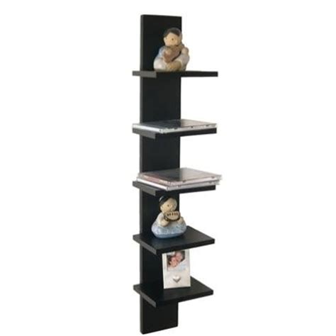 Danya B 5 Tier Wall Shelf Unit Narrow Dark Brown Desertcart Egypt