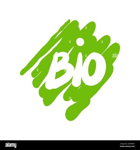 Bio Eco Organic Labels Bio Ecology Vegan Badge Hand Drawn Vector