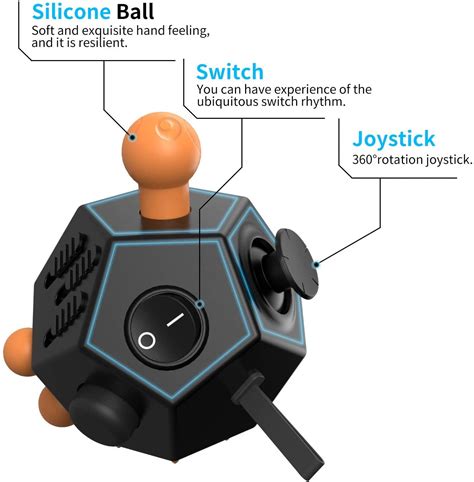 Atic 12 Sided Fidget Cube Fidget Twiddle Cube Dodecagon Stress Relief