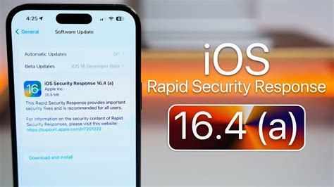 ios 16 4 a rapid security response what s new youtube