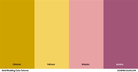 Gold Color Scheme Wedding Stunning Color Palettes For Weddings