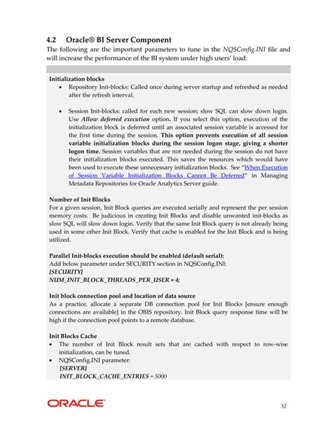 Oracle Analytics Server Infrastructure Tuning Guide V2 Pdf