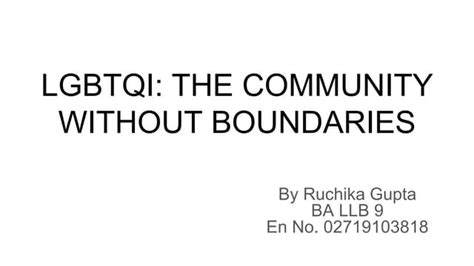 Lgbtqi Presentationruchika Guptapptx