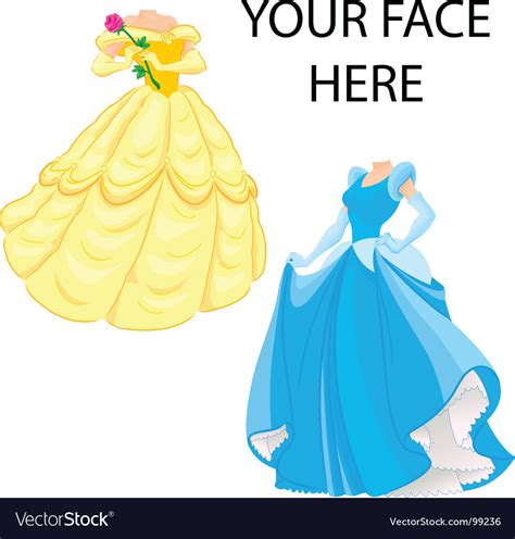 Princess Template Royalty Free Vector Image Vectorstock