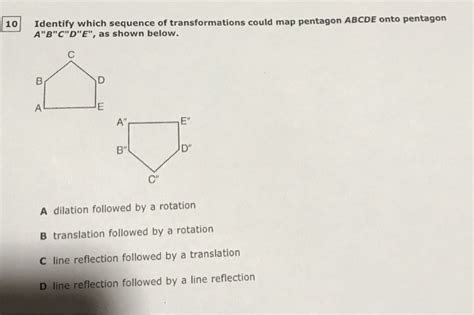 solved 101 identify which sequence of transformations could
