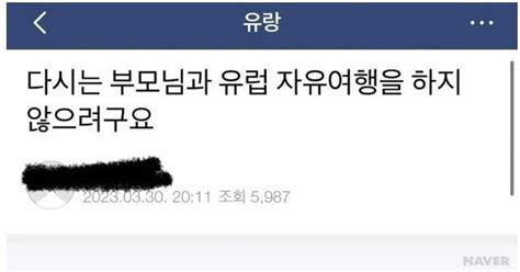 다시는 부모님과 유럽 자유여행 안간다