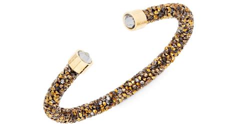 Swarovski Crystal Cuff Bracelet In Metallic Lyst