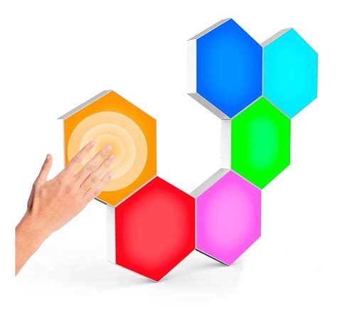 Panel T Ctil Led Hexagonal Rgb Moonlight