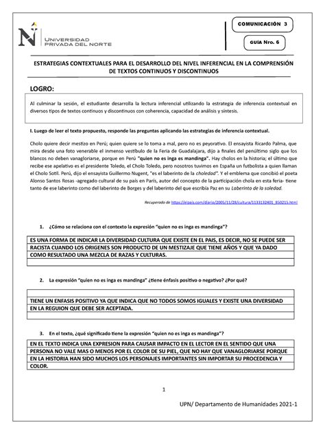 GuÍa 6 Ppppppppppppppppppppppppppppp Estrategias Contextuales Para El Desarrollo Del Nivel