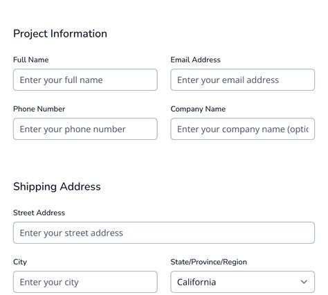 Order Forms Formspree