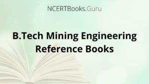 B Tech Mining Engineering Reference Books PDF Recommended Authors NCERT Books
