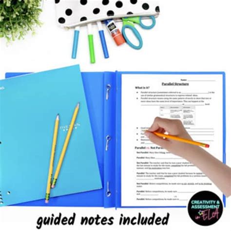 Parallel Structure Parallelism Intro Mini Lesson With Guided Notes