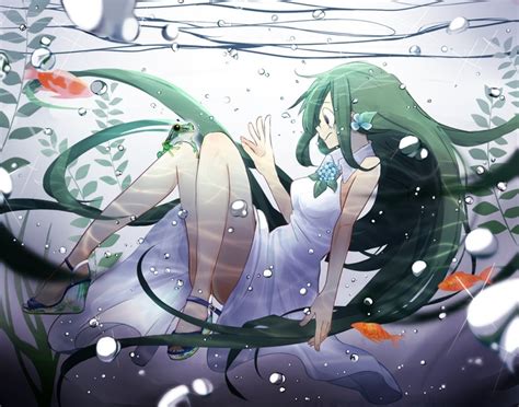 Underwater Boku No Hero Academia Wedge Shoes Green Hair Dress