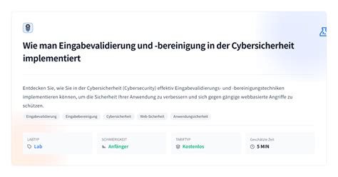 Wie Man Eingabevalidierung Und Bereinigung In Der Cybersicherheit