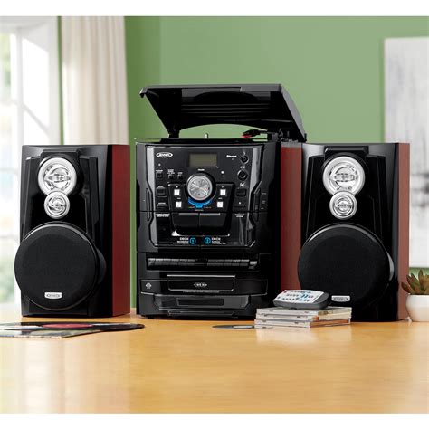 Jensen Music System With 3 Speed Turntable Bluetooth Cd And Cassette