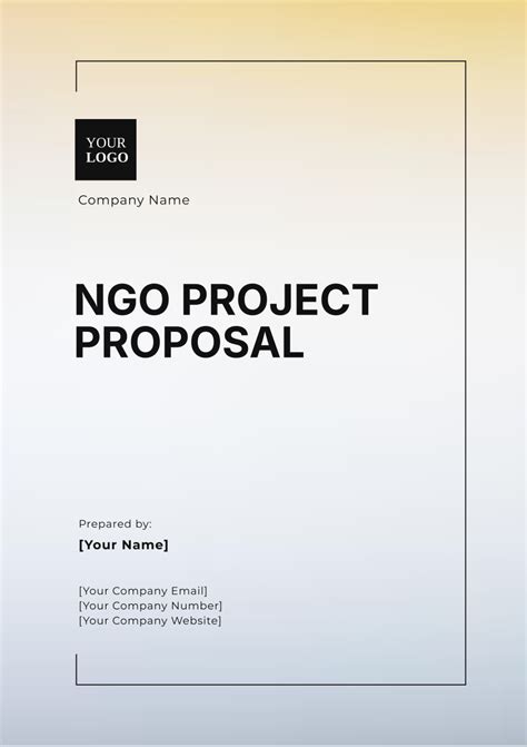 Free Government Project Proposal Template To Edit Online