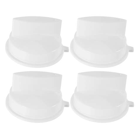 4pcs Microwave Oven Knob Replacement White Timer Control Knobs For Gas Electric Stoves Ovens And