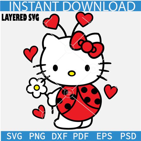 Love Bug Svg Ladybug Svg Beetle Svg Love Bug Layered Hearts Svg