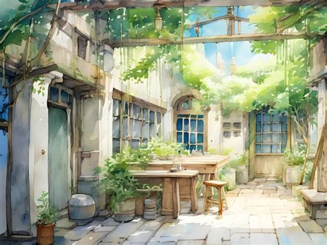 Premium Photo Light Watercolor Beautiful Cafe Background