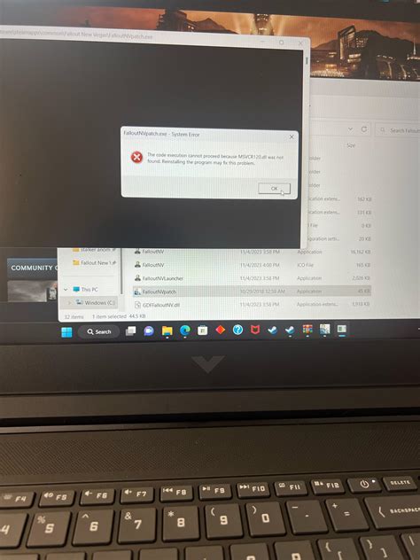 Fnv Error Message Pops Up When I Try To Run 4gb Patch Rfalloutmods