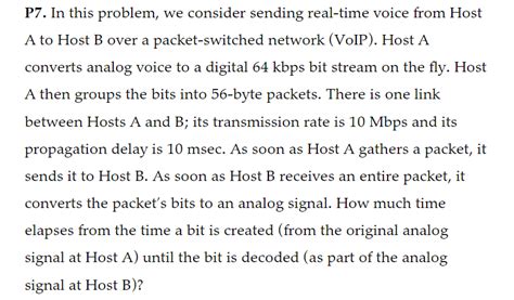 solved p7 in this problem we consider sending real time