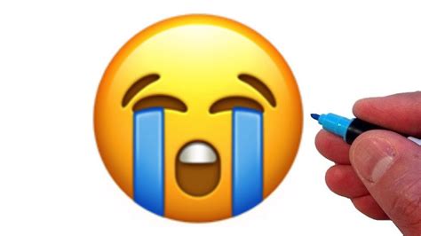 How To Draw The Loudly Crying Face Emoji Youtube