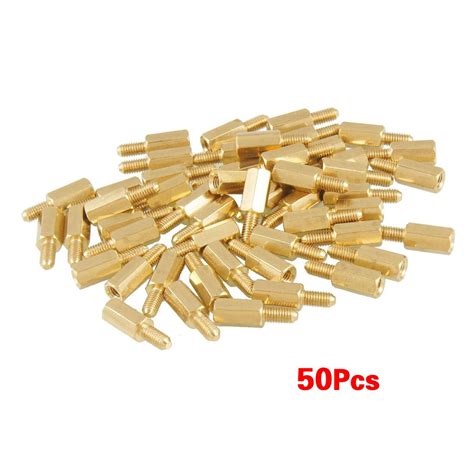 Bofo 50 Pcs Brass Screw Thread Pcb Stand Off Space Vicedeal