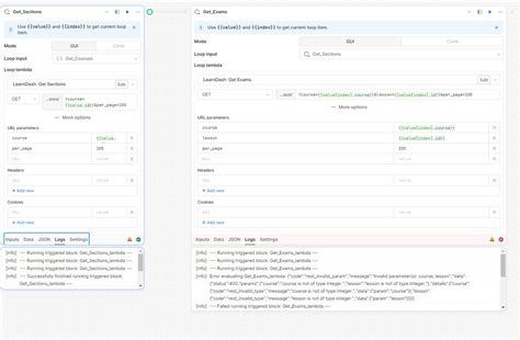 rest api query in loop responding with invalid parameter if i use